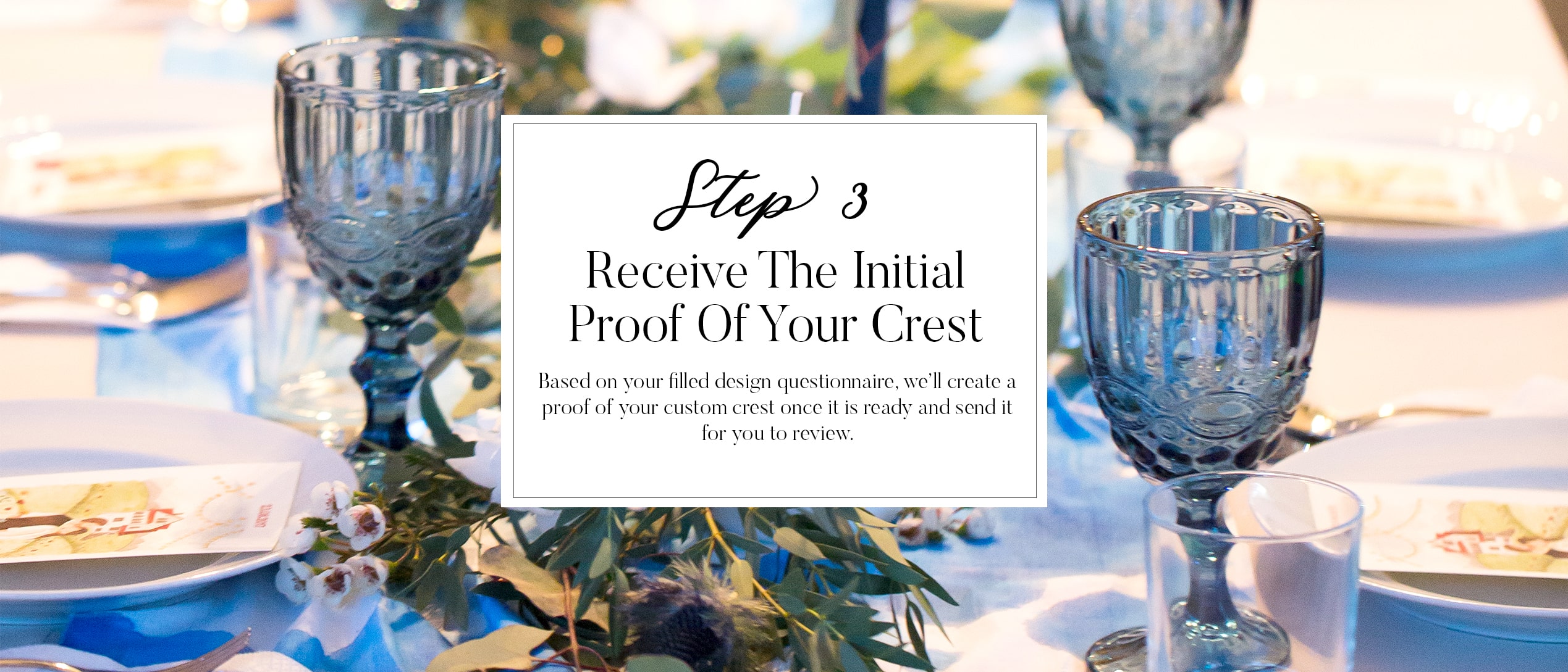 Custom Watercolor Wedding Crest -