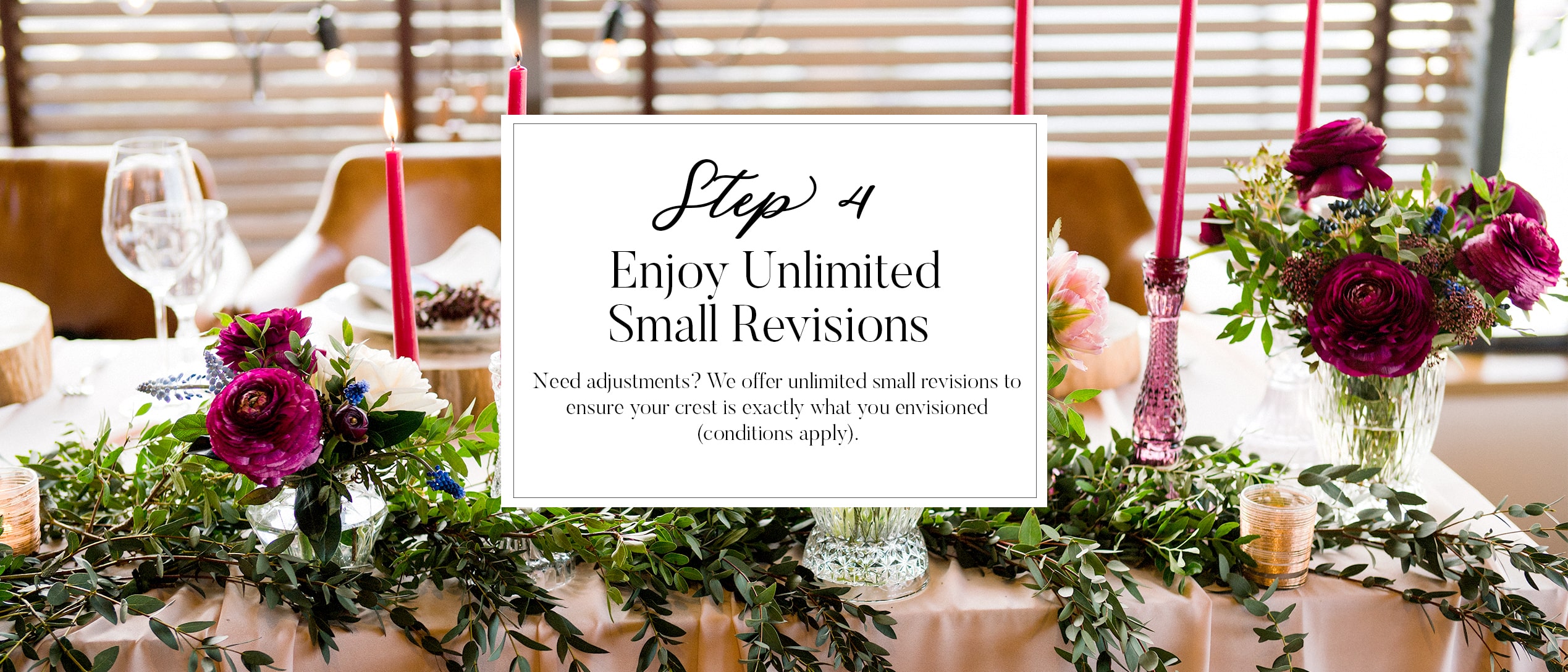 Custom Watercolor Wedding Crest -