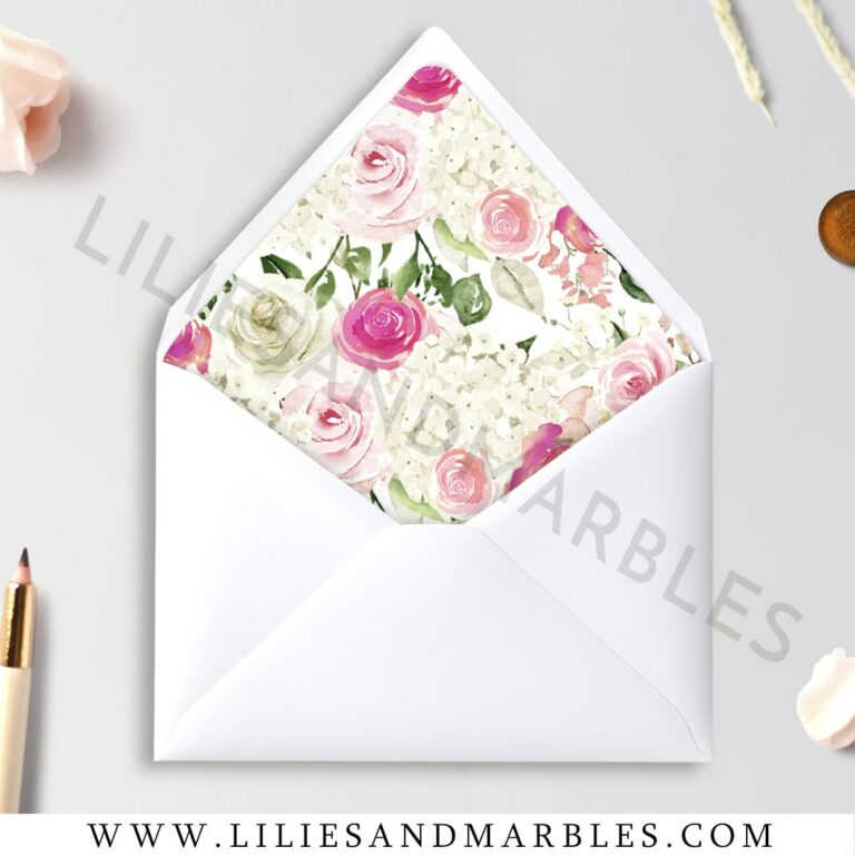 Custom Floral Envelope Liner