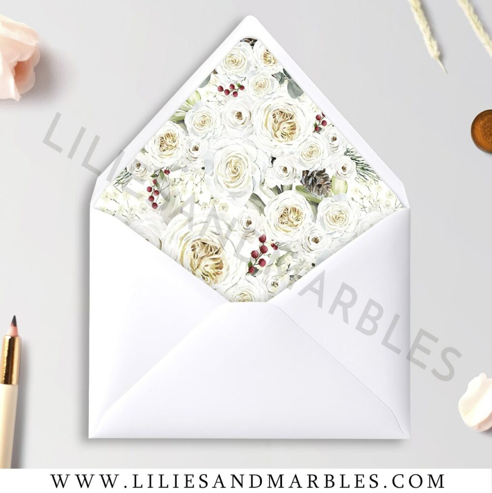 Custom Floral Envelope Liner