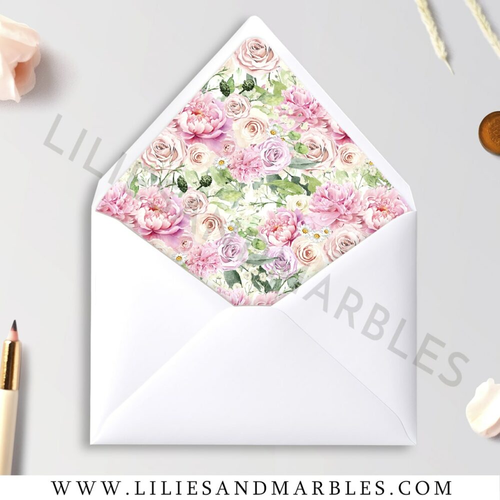 Custom Floral Envelope Liner