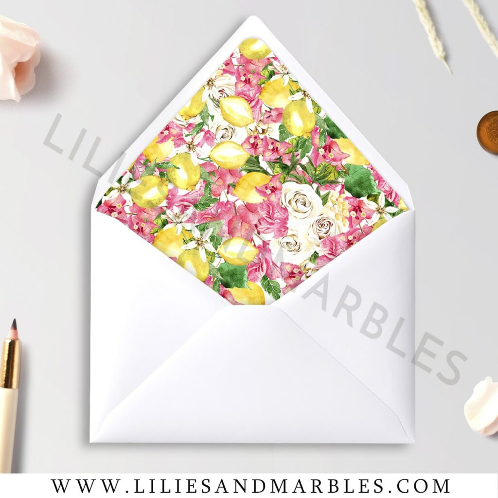 Custom Floral Envelope Liner