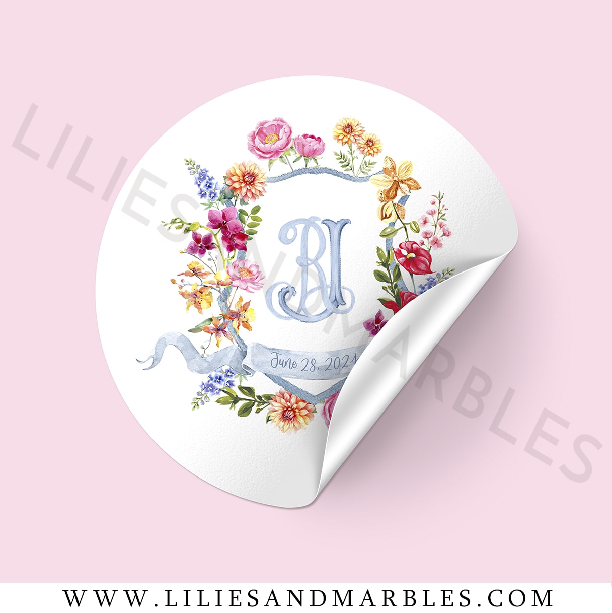 Custom Wedding Crest Envelope Seals