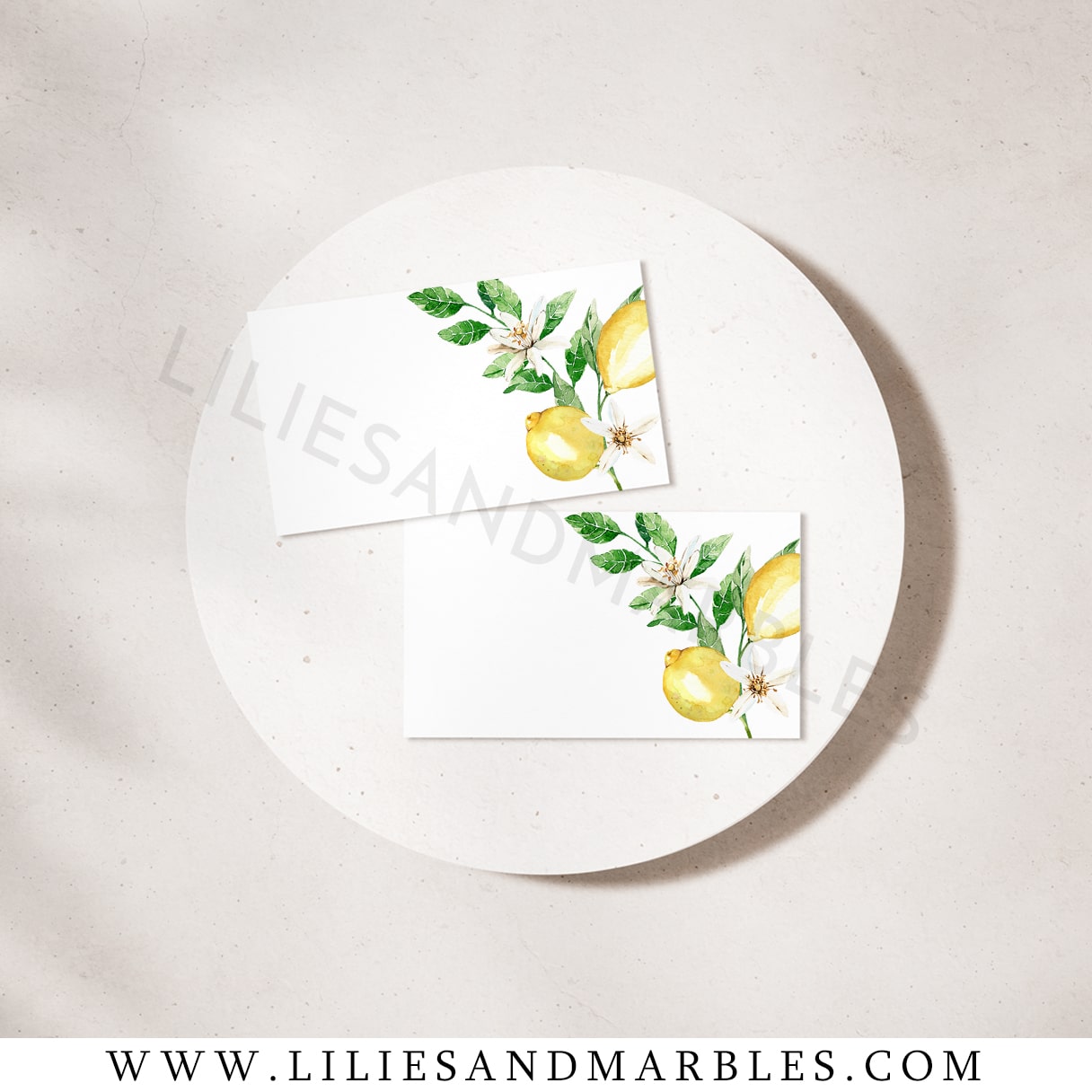 Place Cards with Custom Floral Design